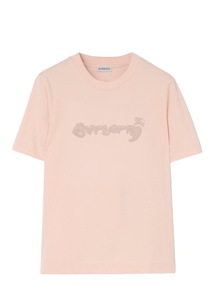 BURBERRY Burberry Embroidered Heart Logo Cotton T-Shirt